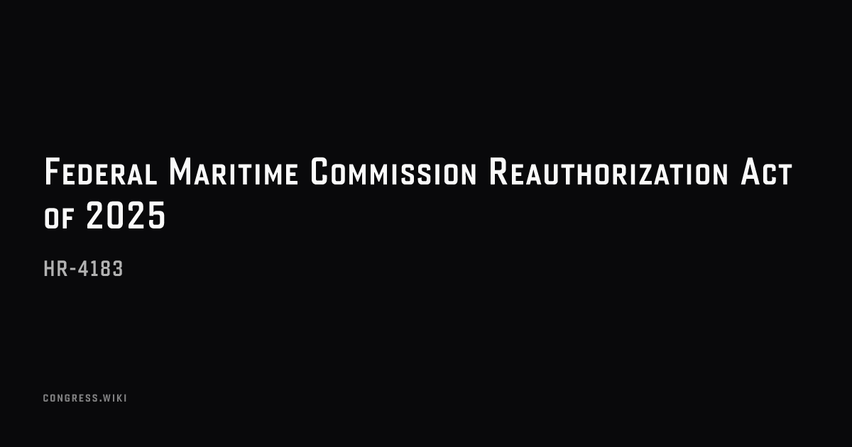 To authorize appropriations for the Federal Maritime Commission for ...